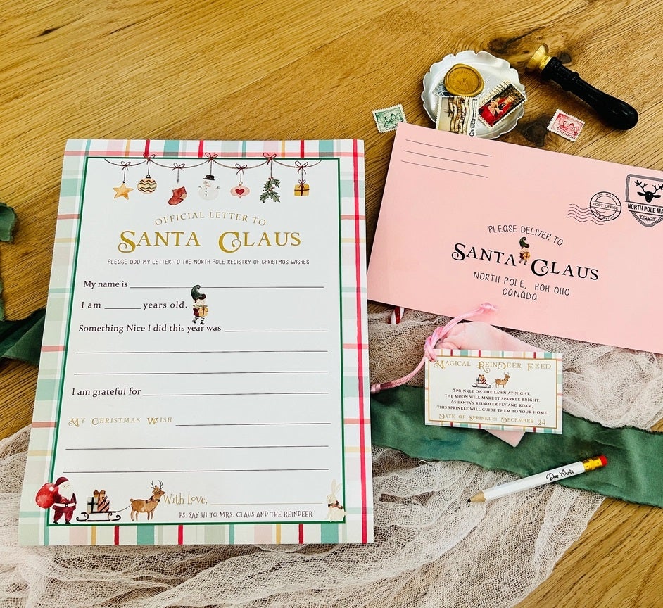 Gold Letter to Santa Kit | The Inspired Child