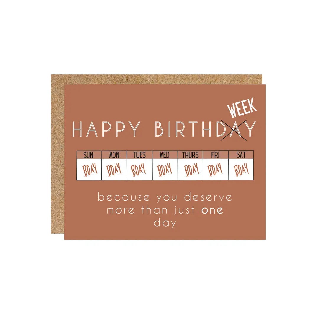 Happy Birthday Week Birthday Card | The Inspired Child